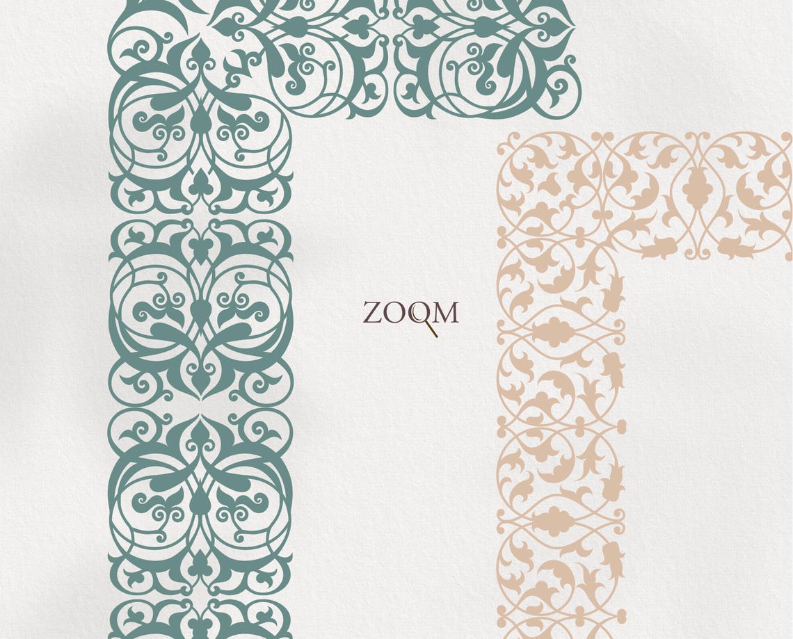 Oriental Arabic Digital Borders. Seamless Pattern. Arabian Border ...
