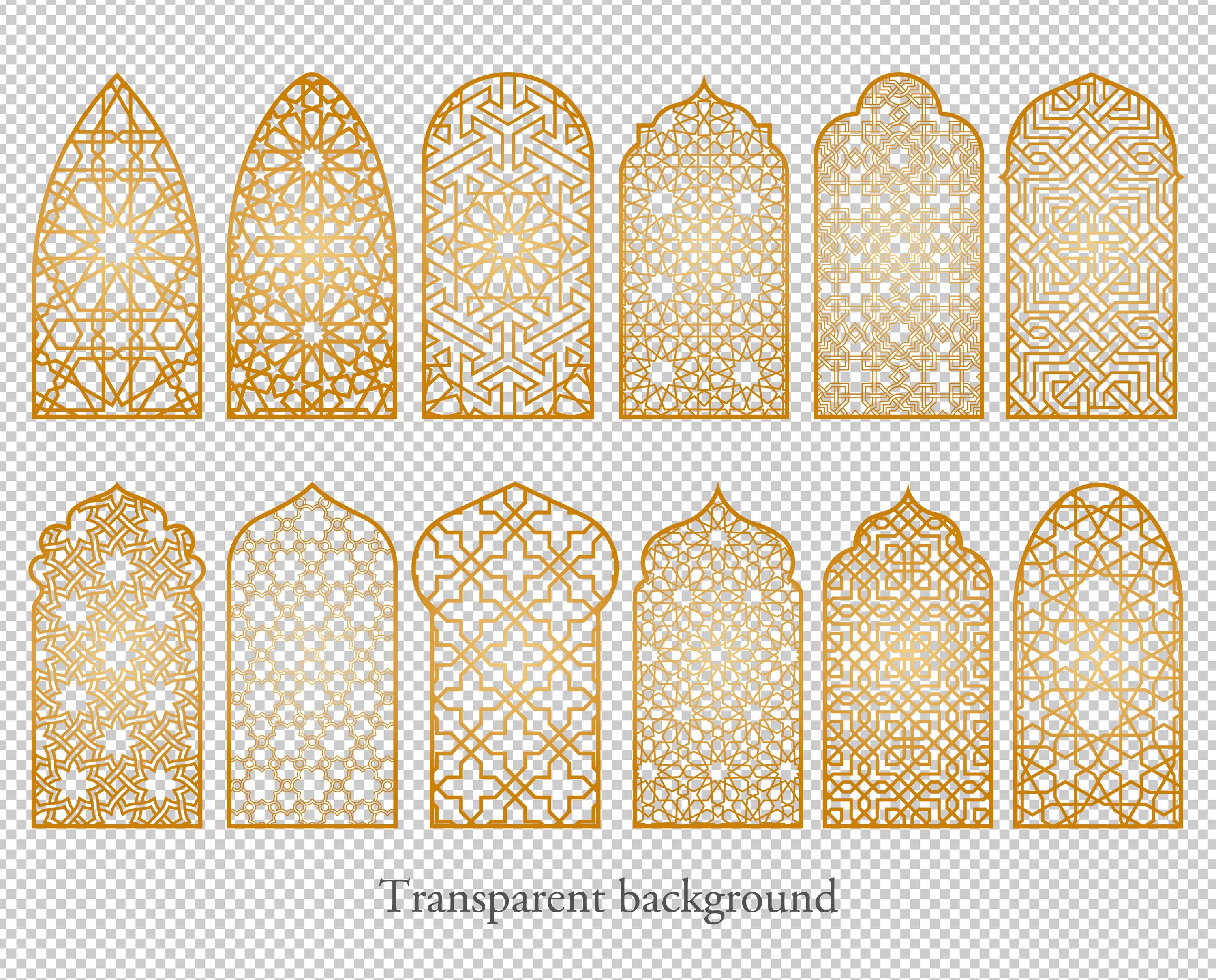 Arabic Arches Silhouette Bundle. Moroccan Arches. Digital Clipart. Eps ...