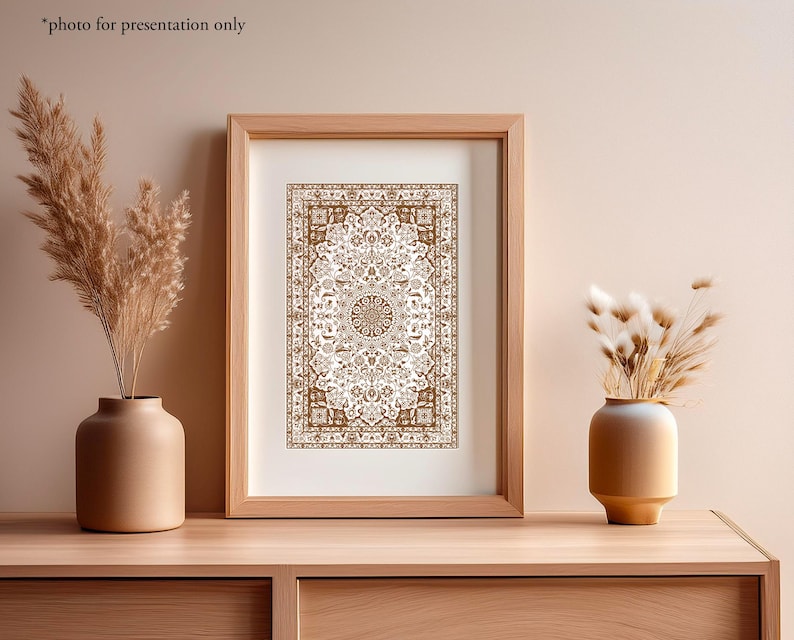 Arabian Rug Pattern SVG. Persian Oriental Carpet. Moroccan, Indian Rug ...
