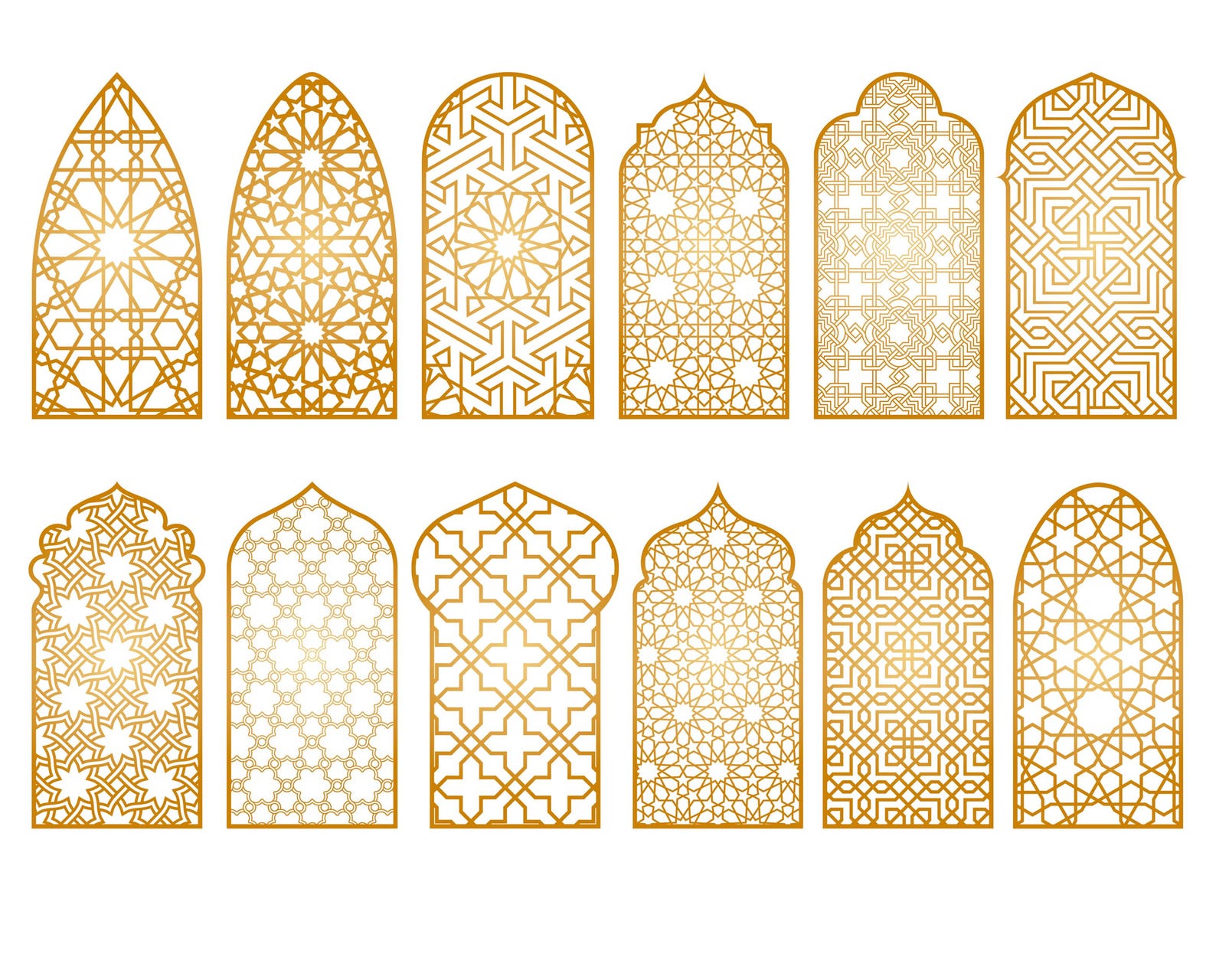 Arabic Arches Silhouette Bundle. Moroccan Arches. Digital Clipart. Eps ...