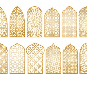 Arabic Arches Silhouette Bundle. Moroccan Arches. Digital Clipart. Eps ...