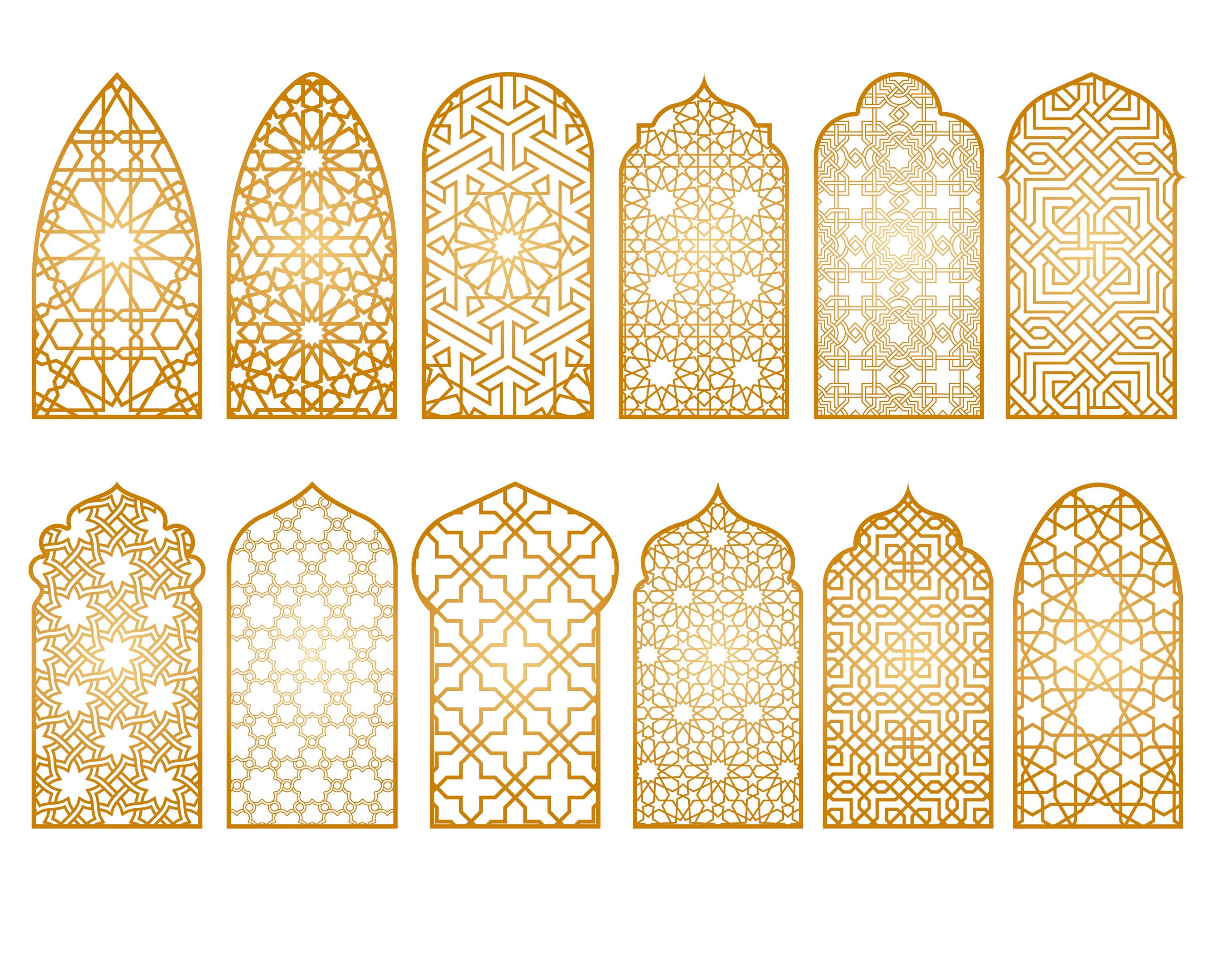 Arabic Arches Silhouette Bundle. Moroccan Arches. Digital Clipart. Eps ...