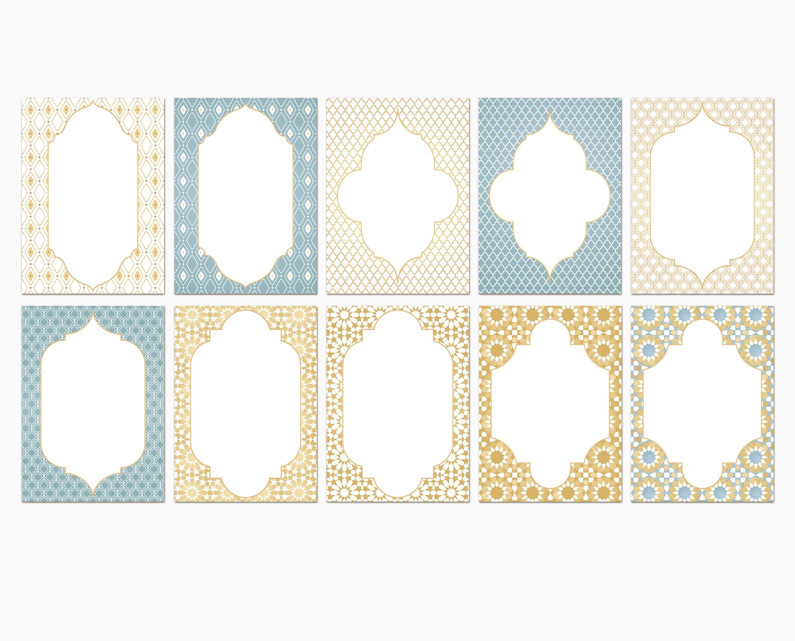 Moroccan Arabic Frames. Vector Borders Bundle. Digital Clipart EPS ...