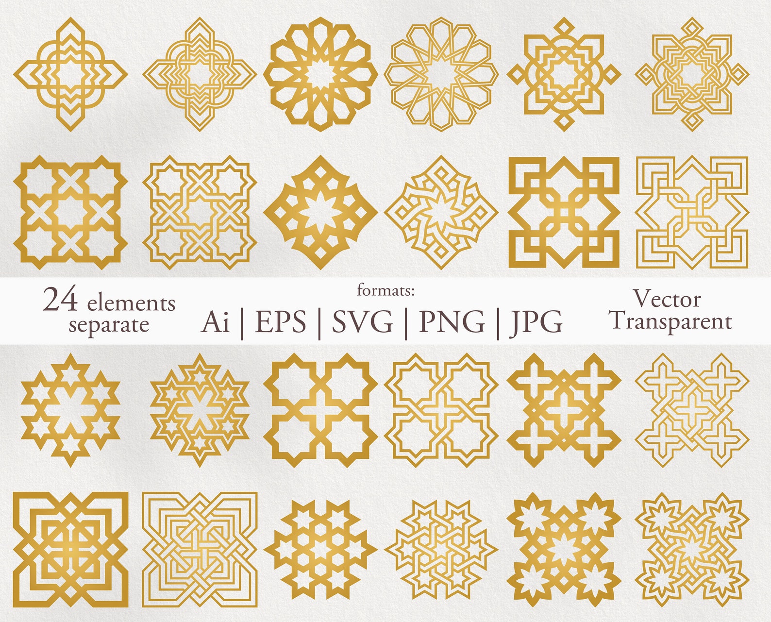 Arabic Oriental Vector Pattern. Arabian Ornament. Digital Clipart. SVG ...