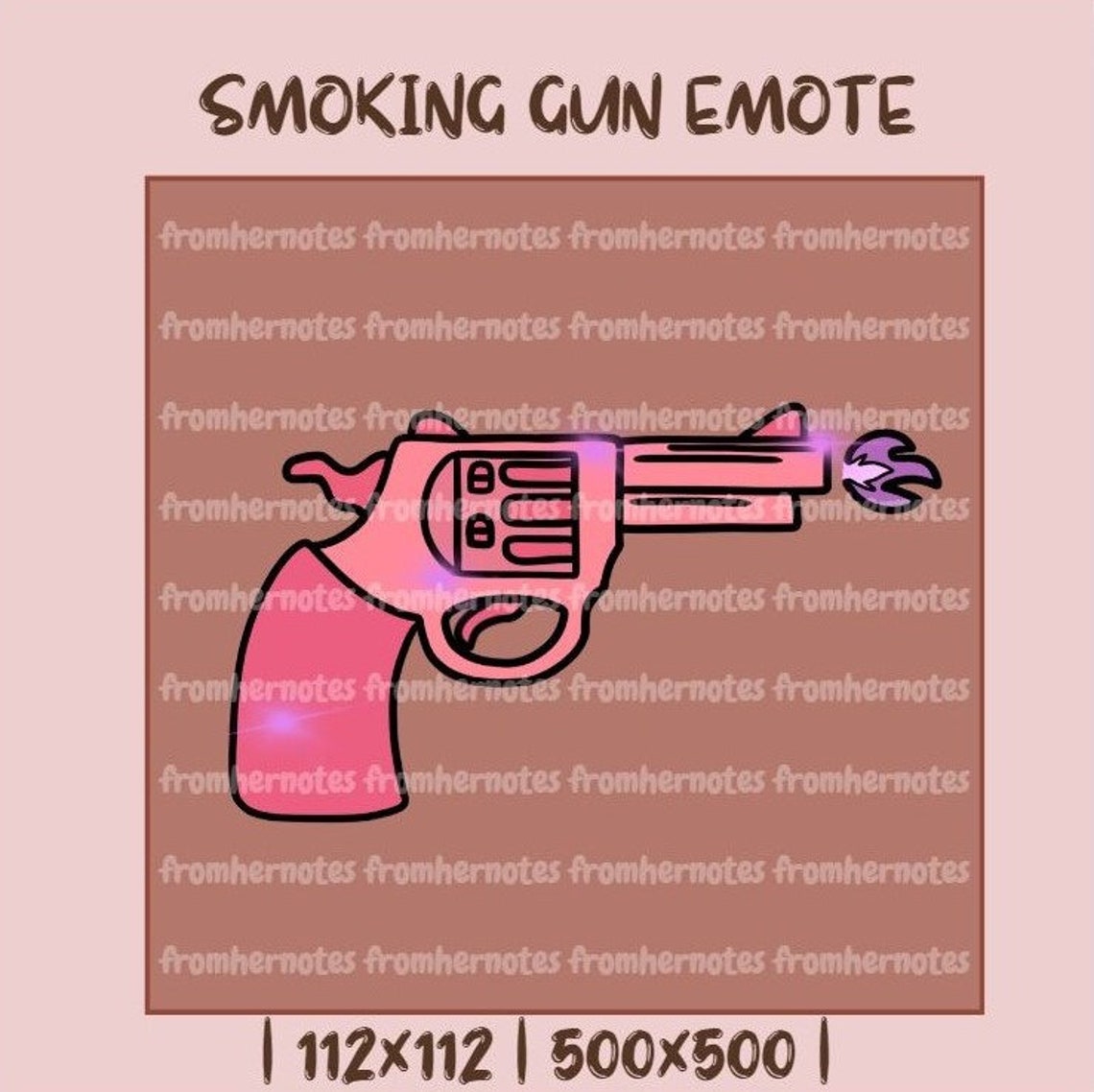 Animated Smoking Gun Emote | Perfect for Twitch and Discord | Pretty ...