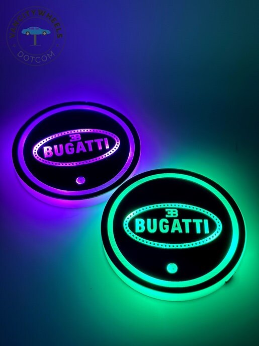 2pc Bugatti Led Cup Holder Lights Transform Your Cars - Etsy