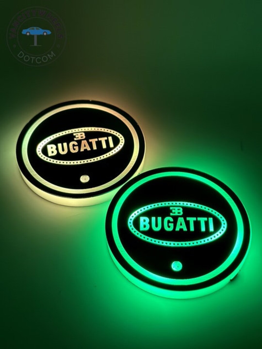 2pc Bugatti Led Cup Holder Lights Transform Your Cars - Etsy