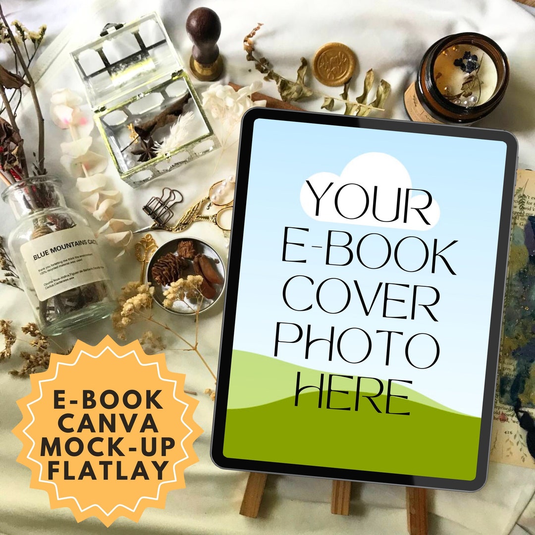 E-book Canva Mock-up Flatlay Product Photography Template for Social ...