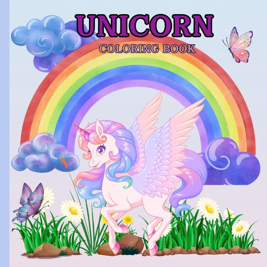 Cute Unicorn Coloring Book for Kids - Etsy