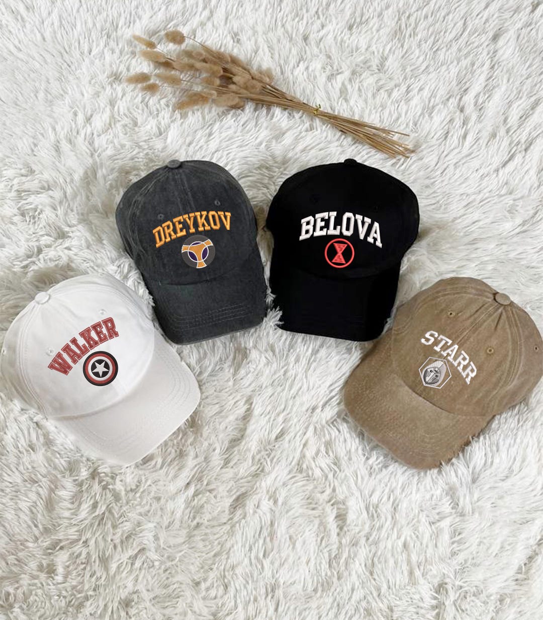 Thunderbolts Squad Embroidery Hat, Marvel Hat, Yelena Belova, Bucky ...