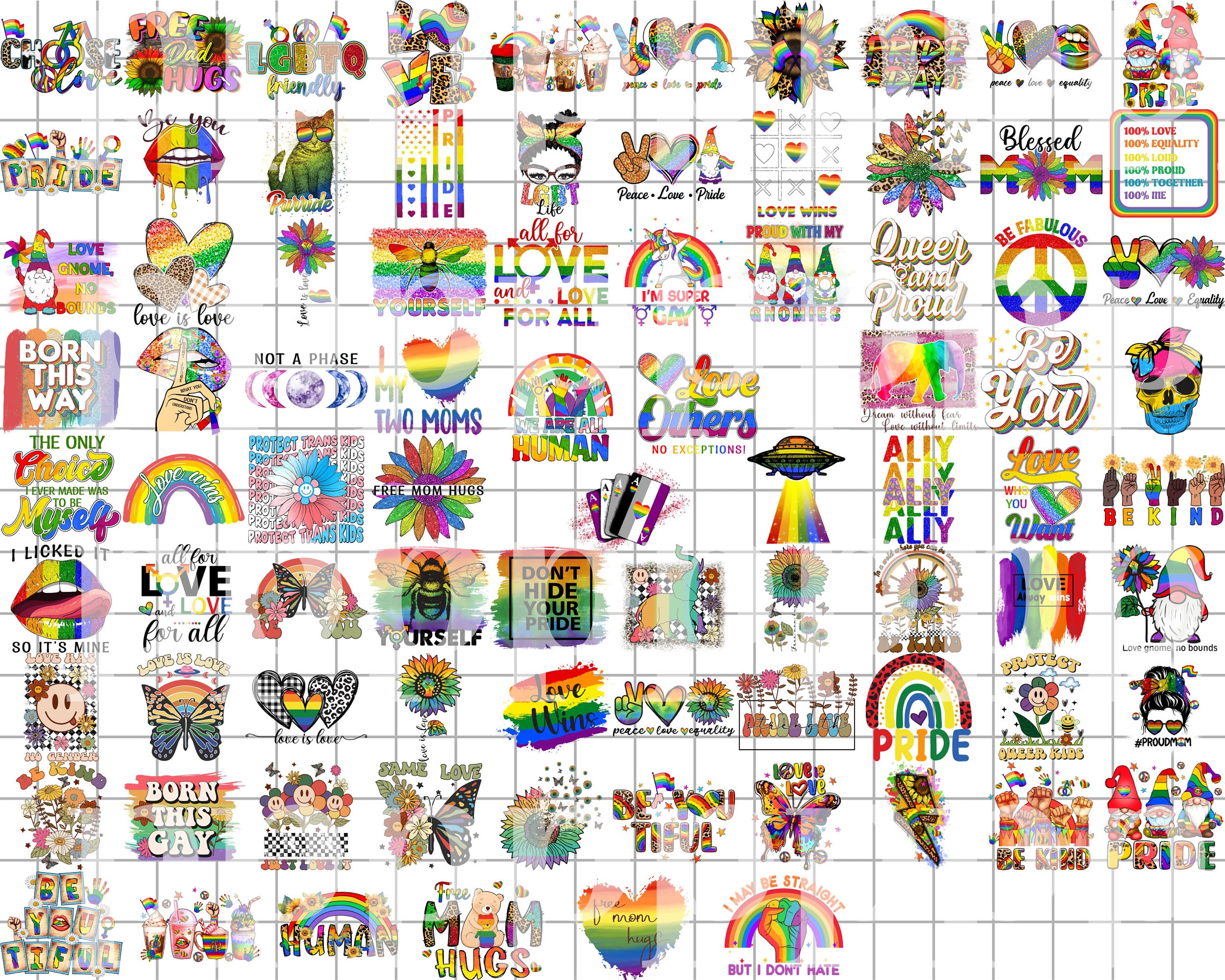 LGBT Png Bundle, Gay Pride Png, Pride Day Png, Lgbt Rainbow Png, LGBT ...
