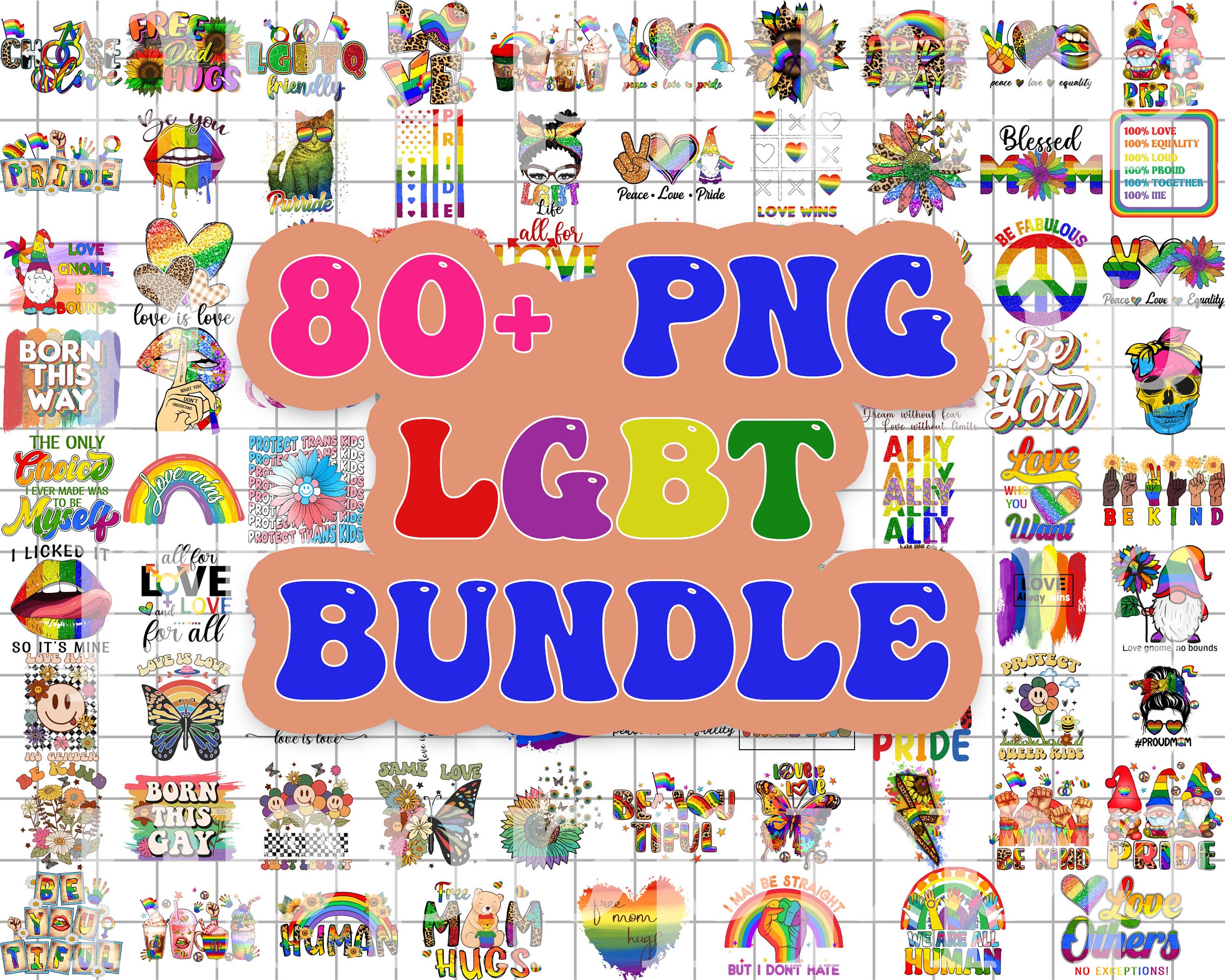 LGBT Png Bundle, Gay Pride Png, Pride Day Png, Lgbt Rainbow Png, LGBT ...
