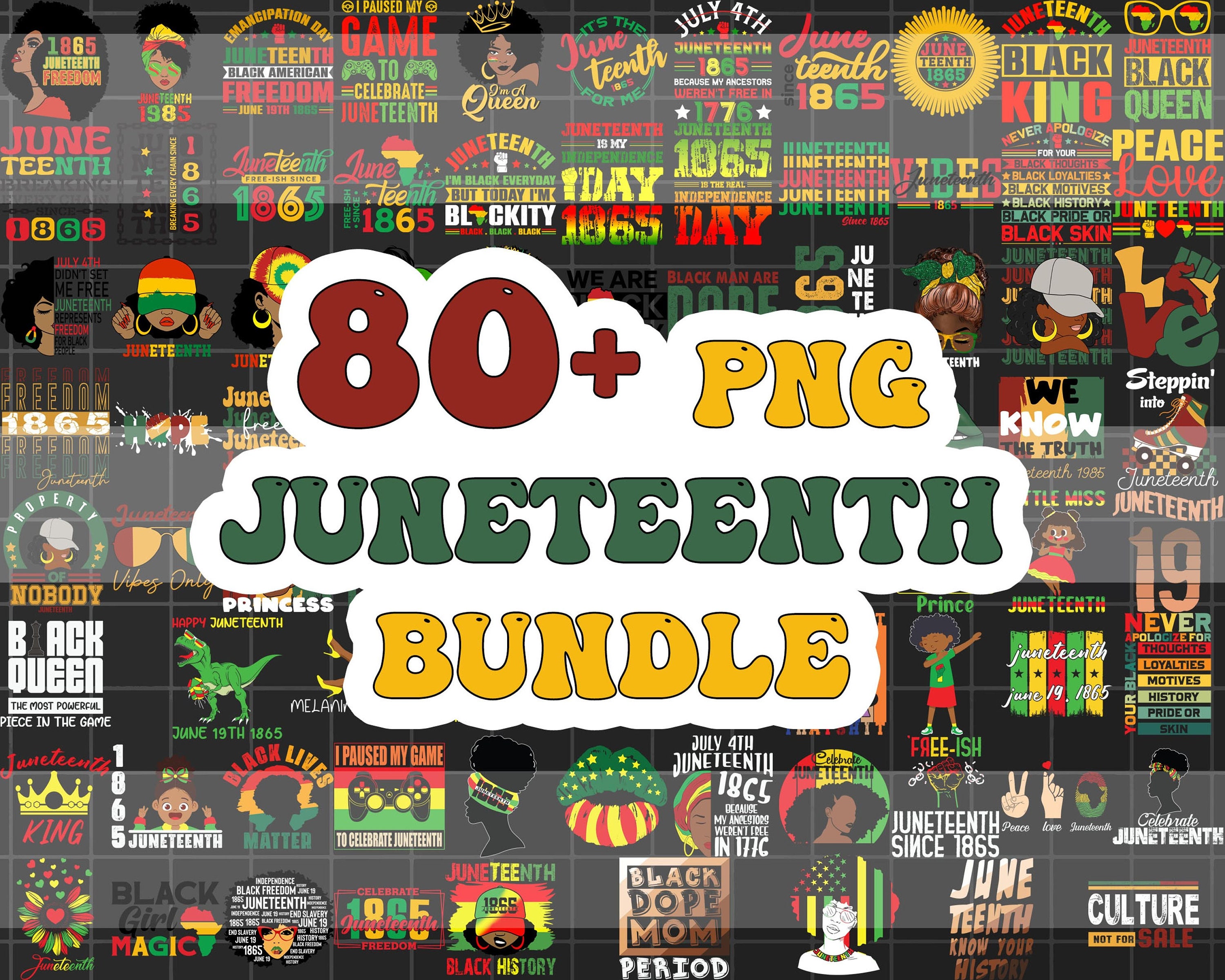 Juneteenth Png Bundle, Black History Png Sublimation, 1865 Freeish ...