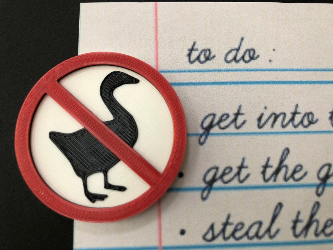 Untitled Goose Game Magnet Sign No Geese - Etsy