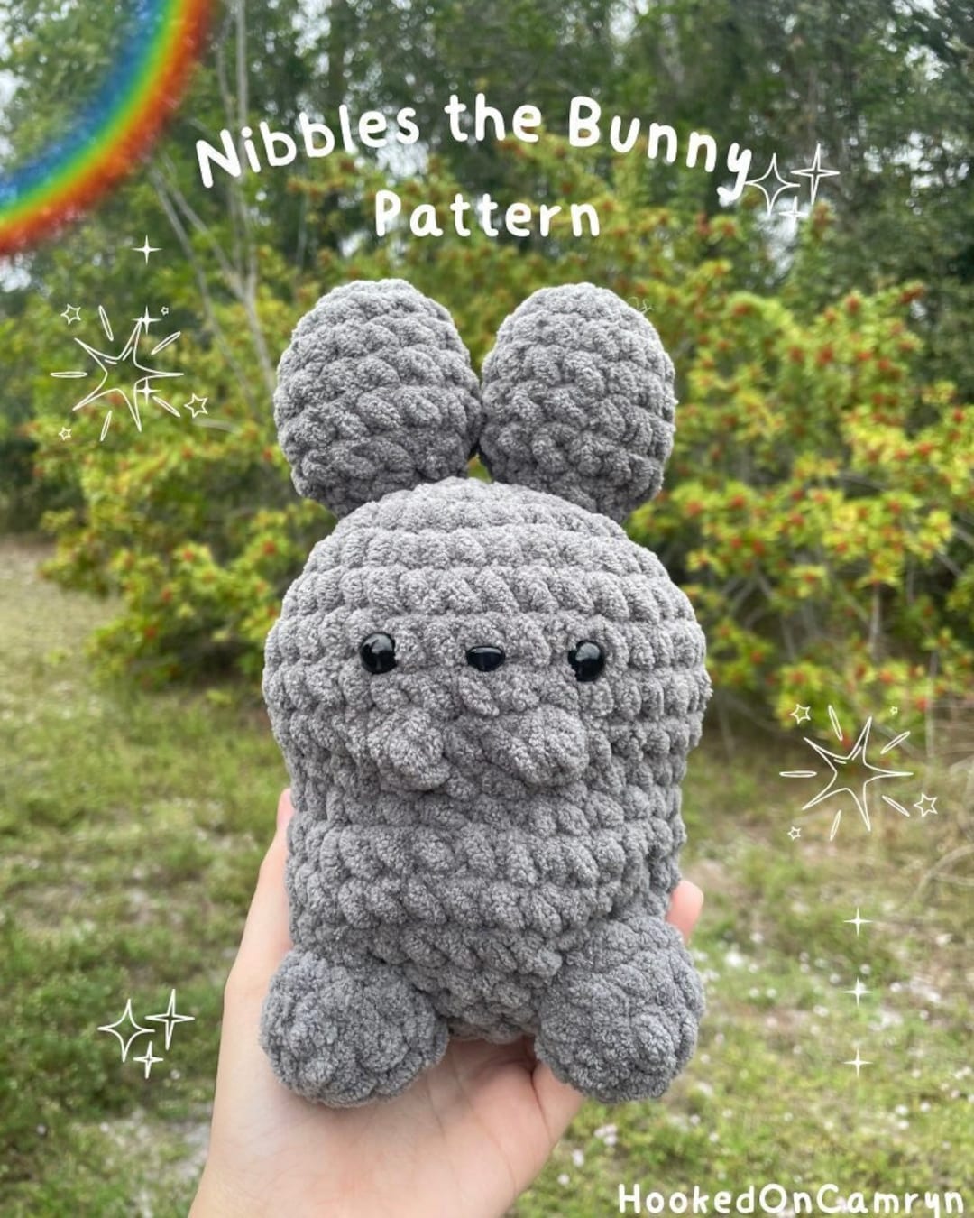 Pattern: Nibbles the Bunny, Crochet Amigurumi Pattern, Rabbit Bunny ...