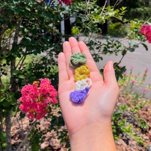 Crochet Flower Ring PATTERN, Crochet Rings - Etsy