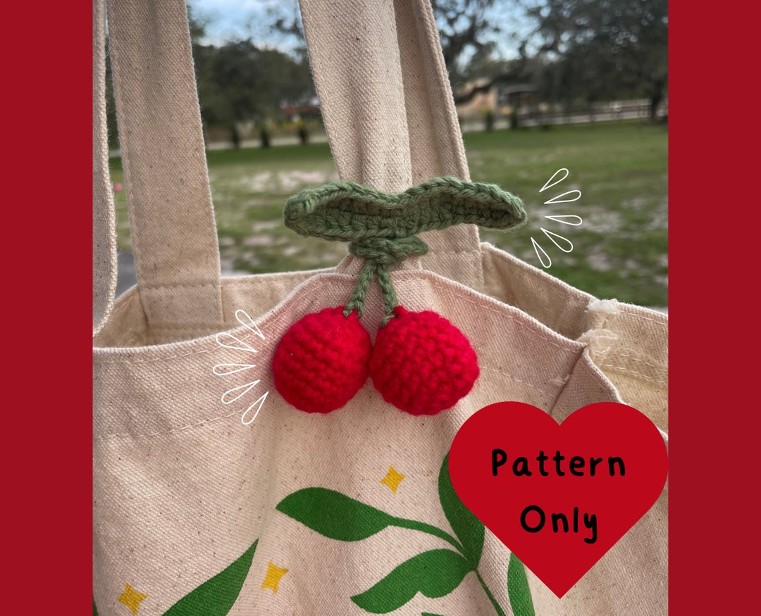 Crochet Cherry Keychain Pattern, Crochet Cherry, Pattern PDF, Crochet ...