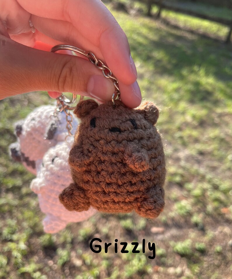 Free Crochet We Bare Bears Pattern, Crochet Keychain Bears, Crochet ...