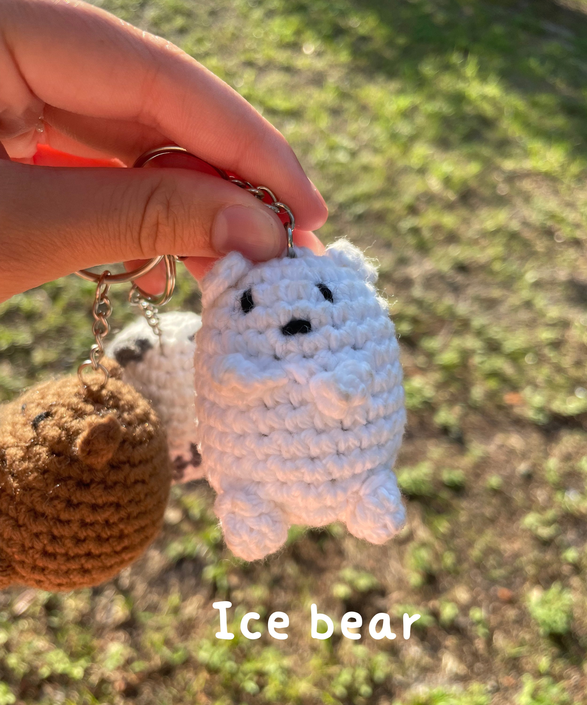 Free Crochet We Bare Bears Pattern, Crochet Keychain Bears, Crochet ...