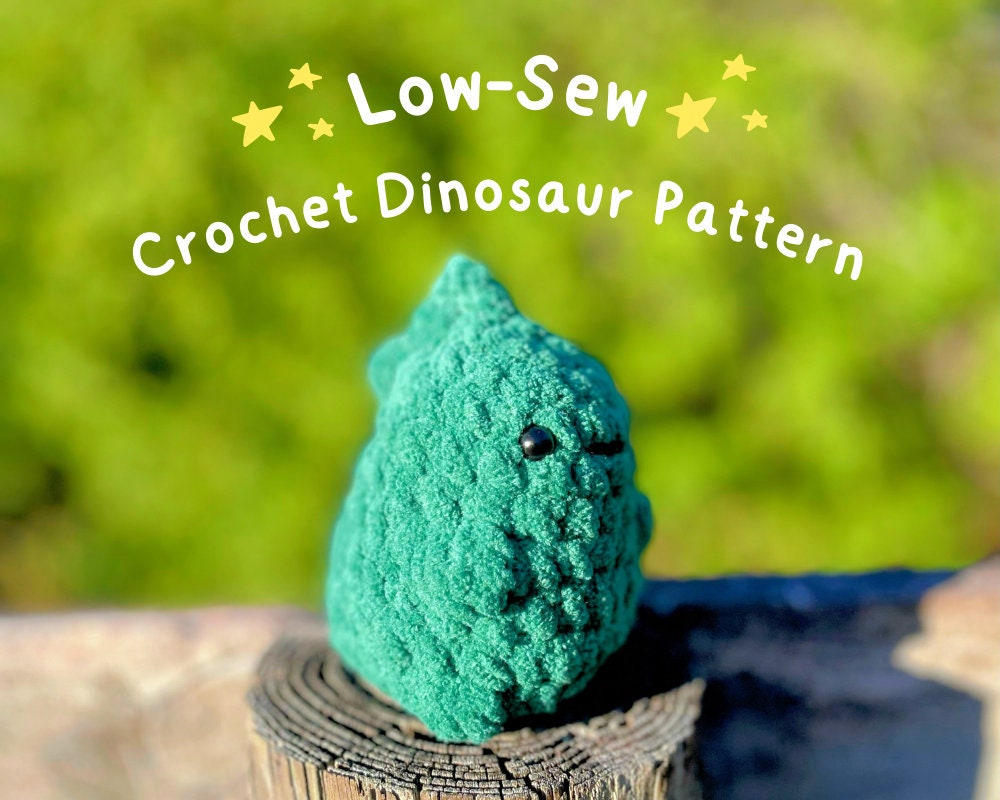 Dinosaur Low Sew Crochet Pattern, Dinosaur Jurassic World Low Sew ...