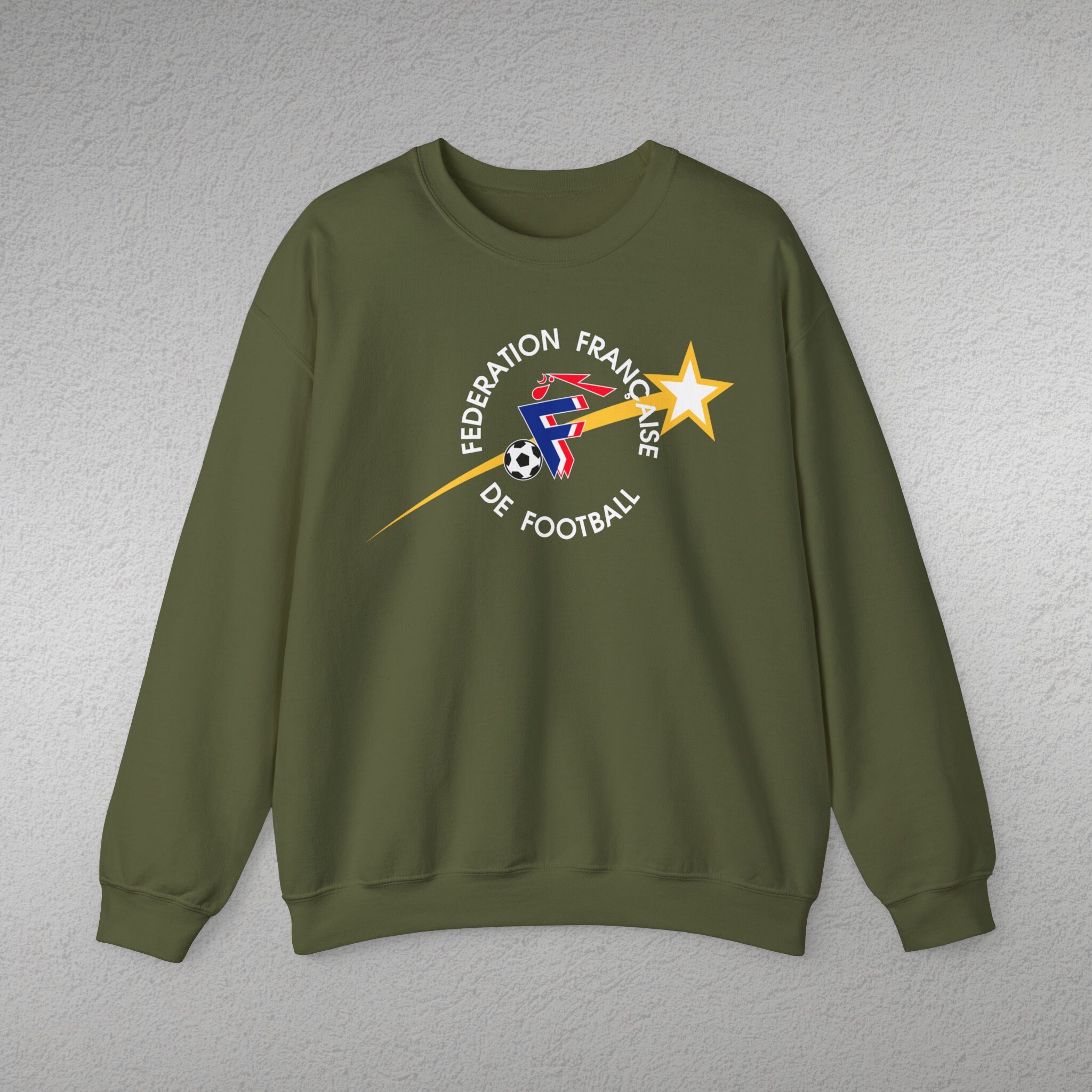 France National Football/soccer Team Retro-vintage Crest Sweatshirt ...