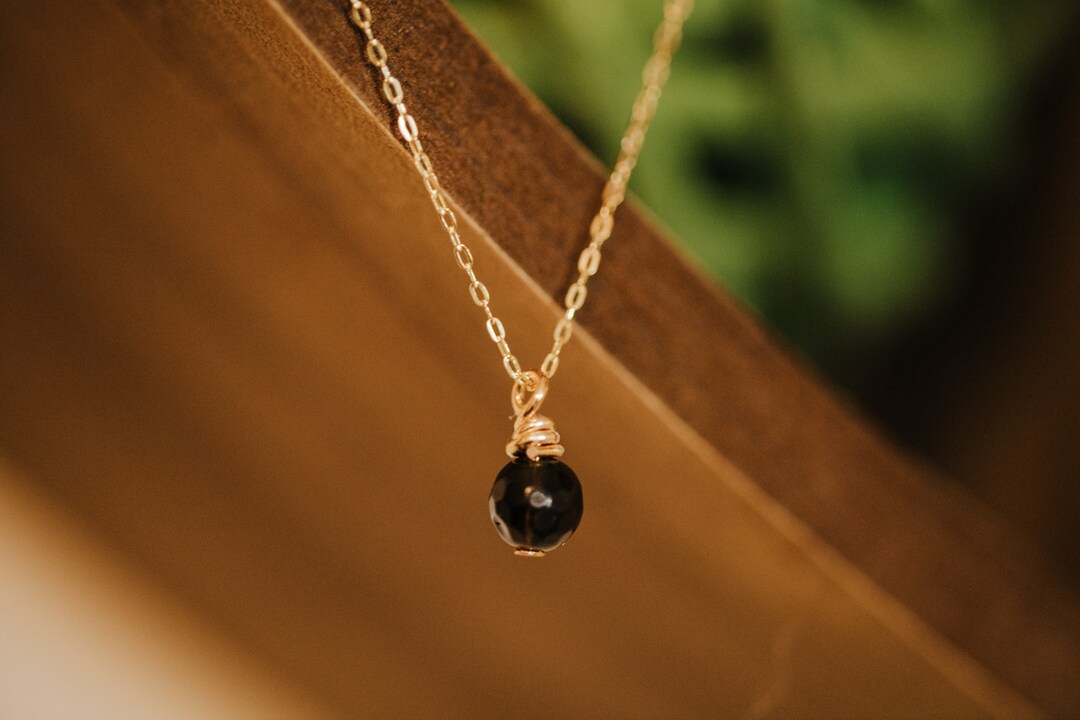 Gold Sheen Obsidian on Gold - Etsy