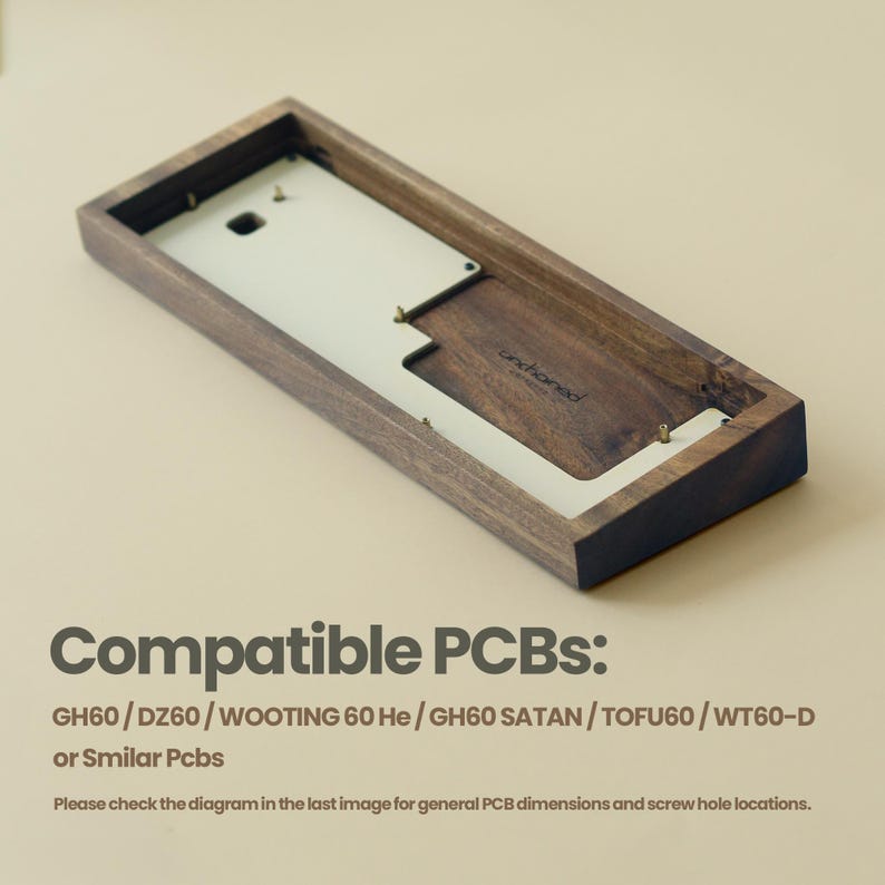 Handmade Walnut Mechanical Keyboard Case: GH60, DZ60, Wooting 60HE - Etsy