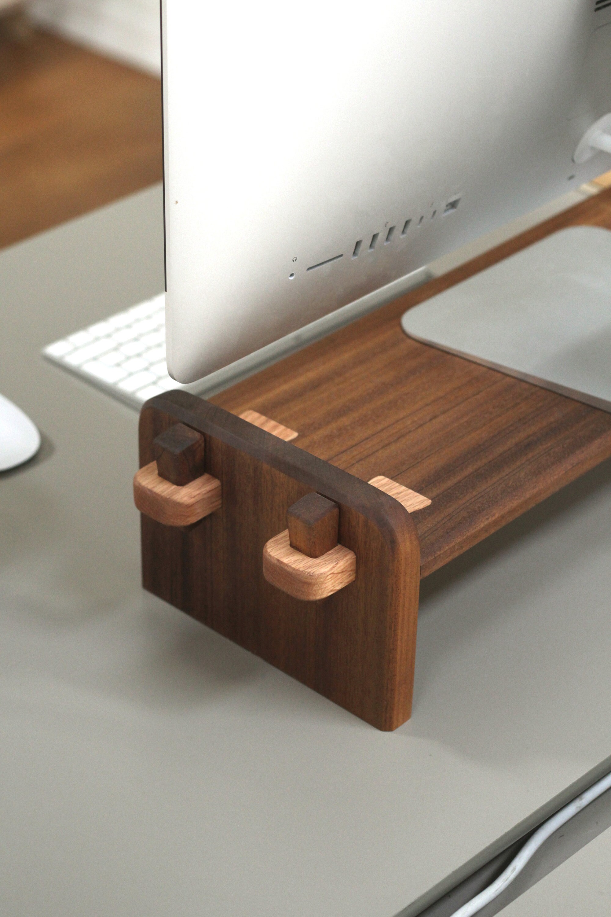 Walnut Desk Shelf / Monitor Stand / Japanese Style / Desk Shelf Raiser ...