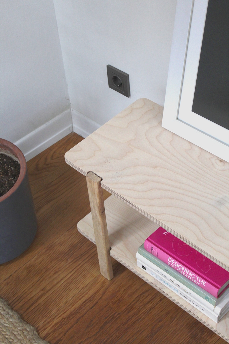 Scandinavian Low Bookshelf / Low Bookcase / Low Shelving Unit / Open ...