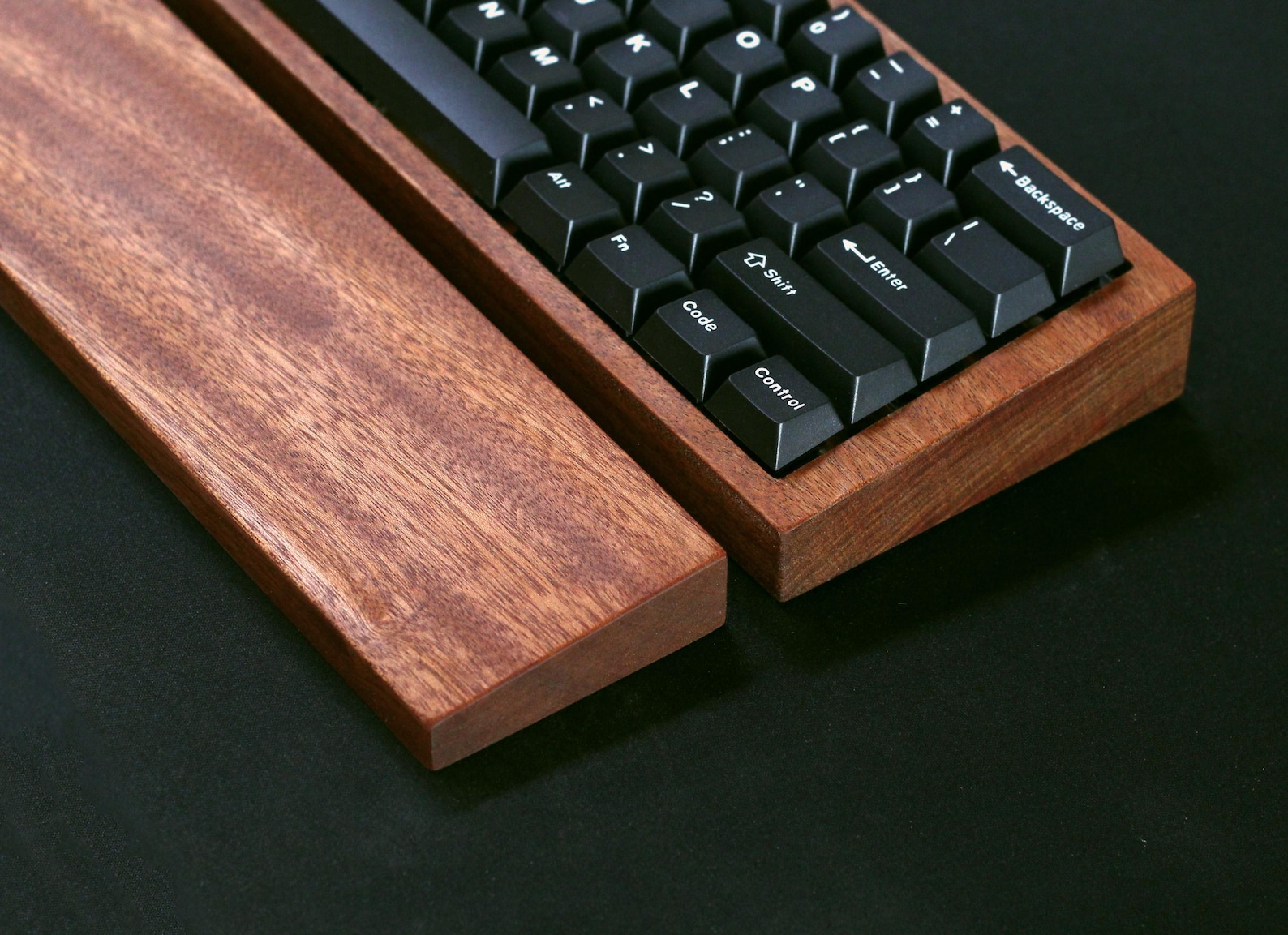 Mahogany Mechanical Keyboard Case and Wrist Rest: Compatible With %60 ...