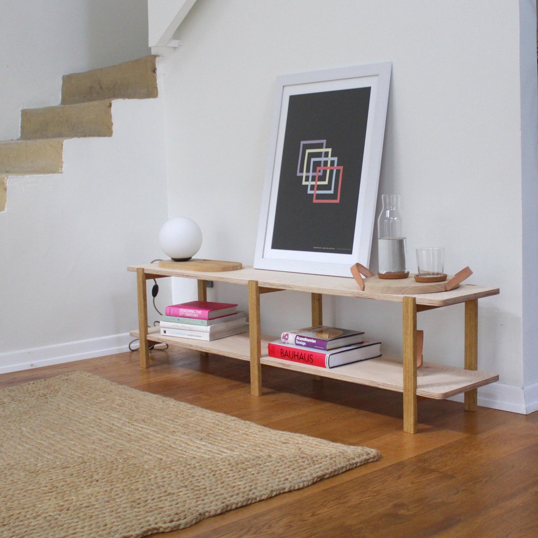 Low Shelving Unit 3 Sizes Wooden Shelving Unit Wooden Tv - Etsy