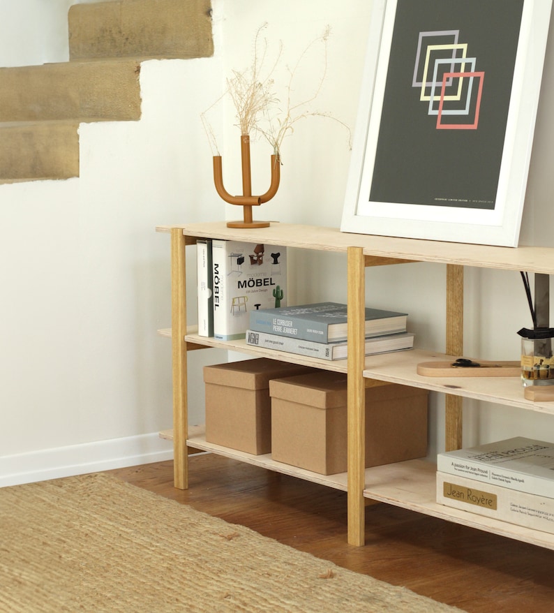 Modern Shelving Unit 2 Colors 3 Sizes Bookshelf Low - Etsy