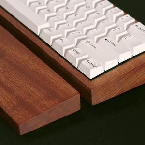 Mahogany Mechanical Keyboard Case and Wrist Rest: Compatible With %60 ...
