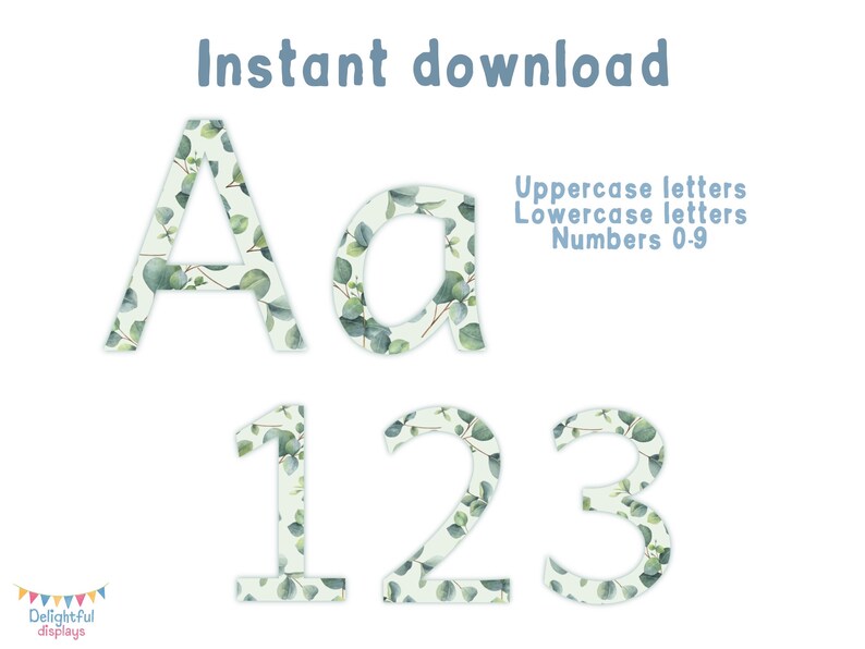 Eucalyptus Classroom Display Lettering, Bulletin Board or Noticeboard ...