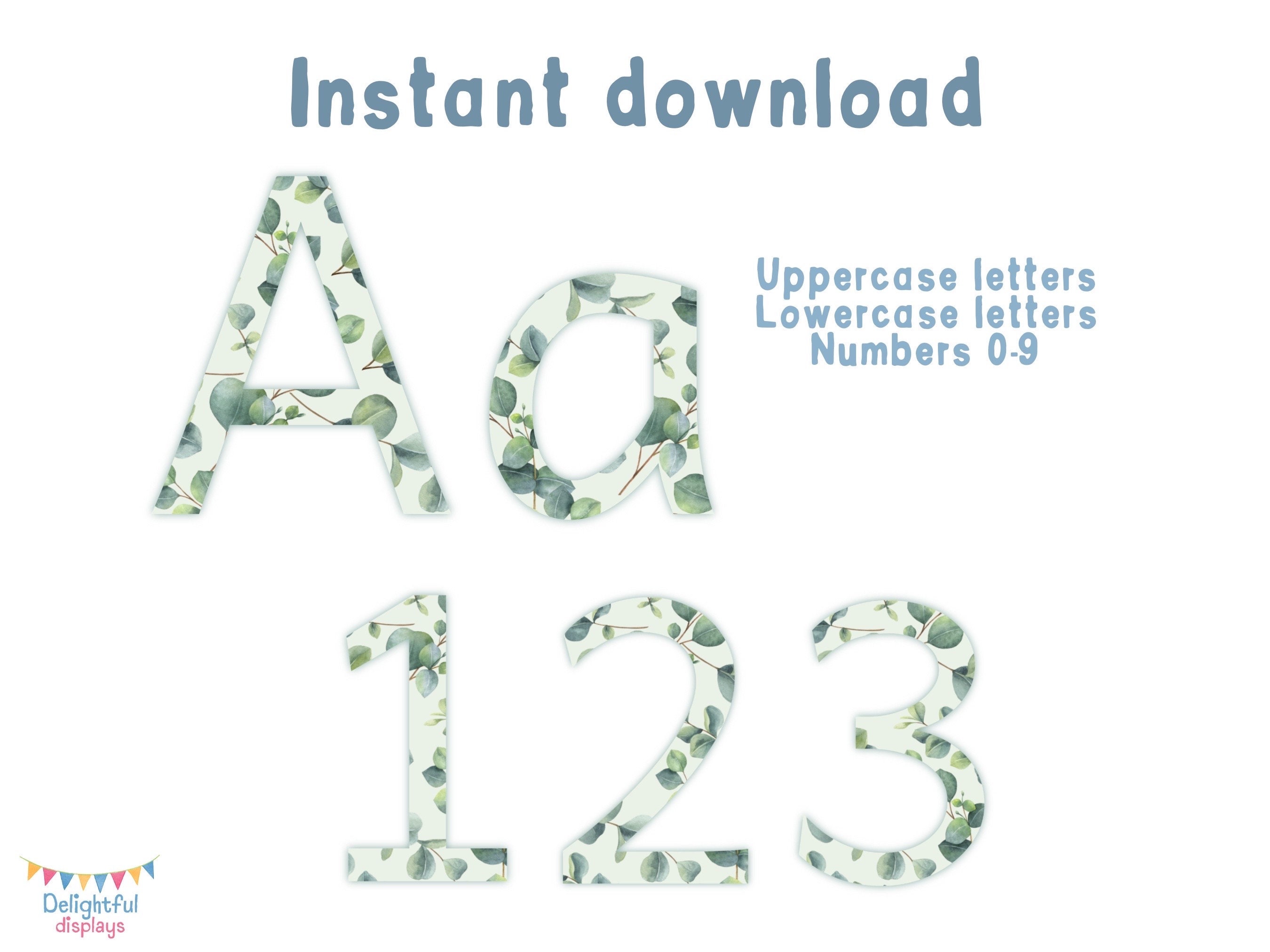 Eucalyptus Classroom Display Lettering, Bulletin Board or Noticeboard ...