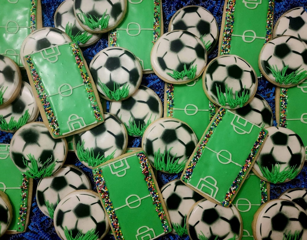 Soccer Ball & Stadium Sugar Cookie Duo - Etsy