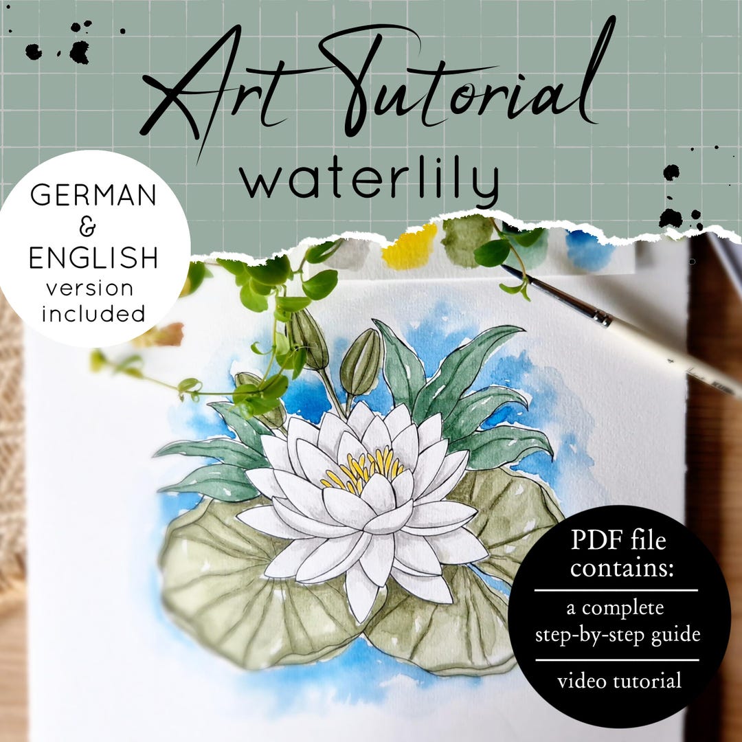 Water Lily Tutorial (digital PDF File Including a Video-tutorial ...