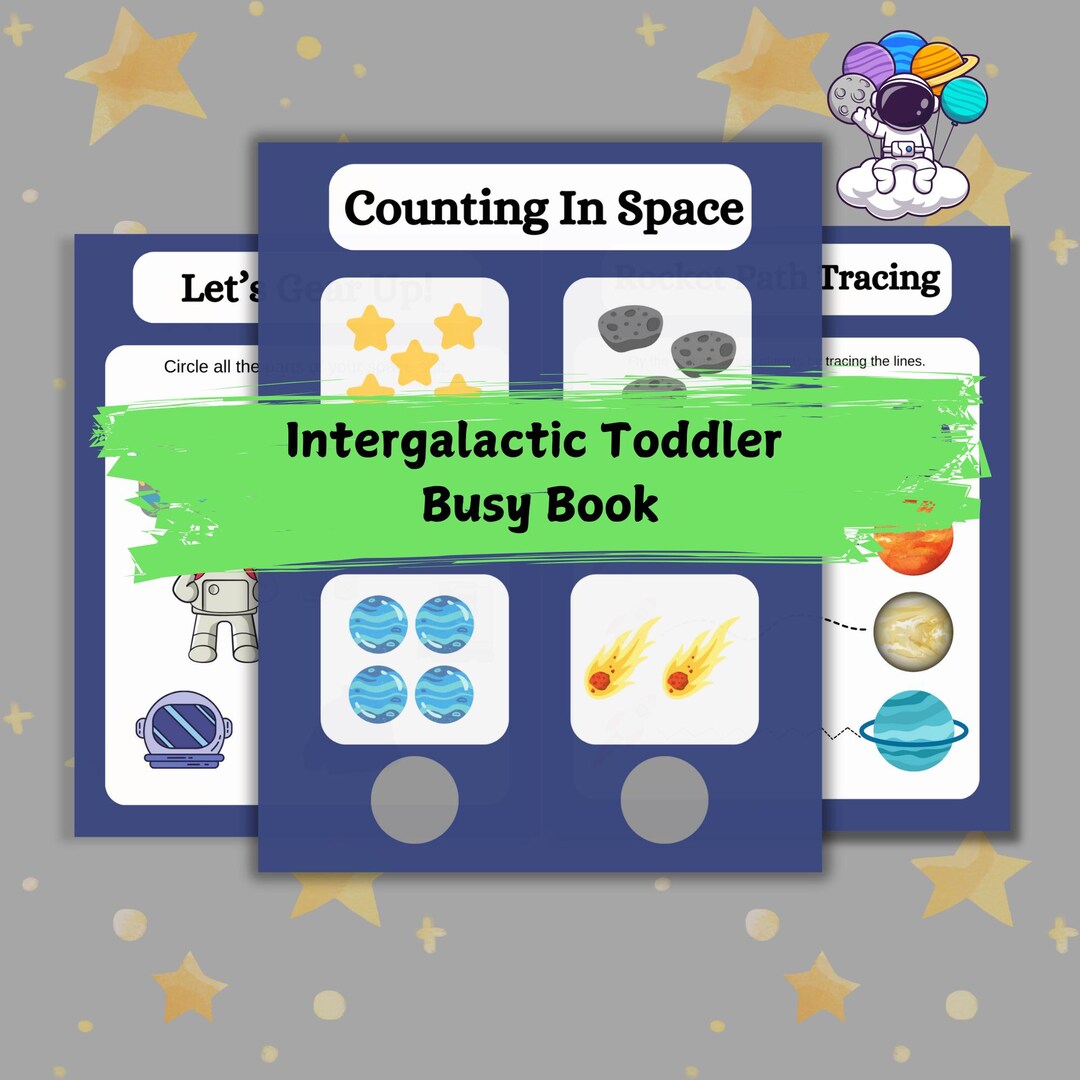 Space Busy Book Printable for Toddlers Interactive Learning Educational ...