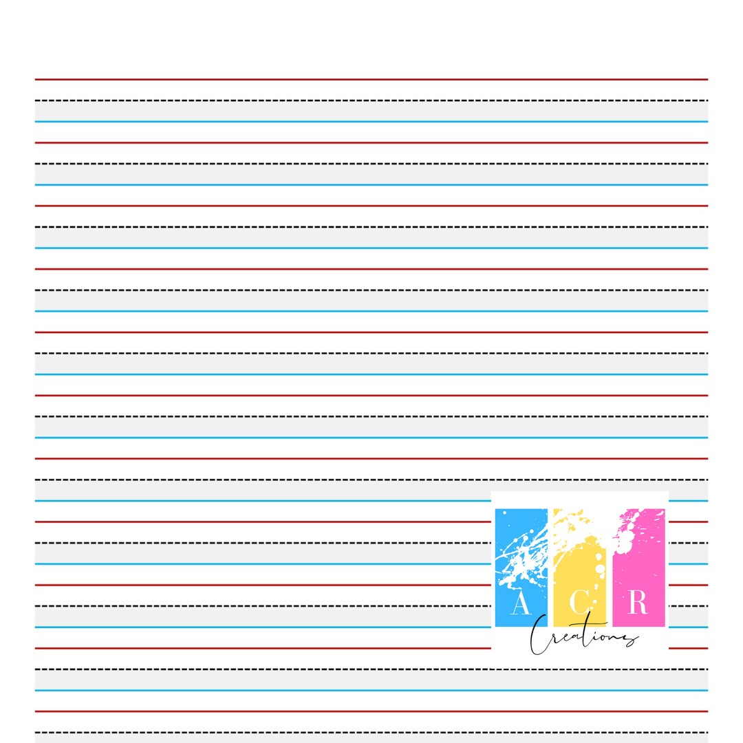 Thrid Grade Lined Handwriting Paper - Etsy