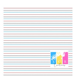 Thrid Grade Lined Handwriting Paper - Etsy