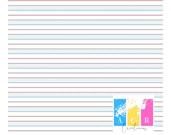 Second Grade Lined Handwriting Paper - Etsy