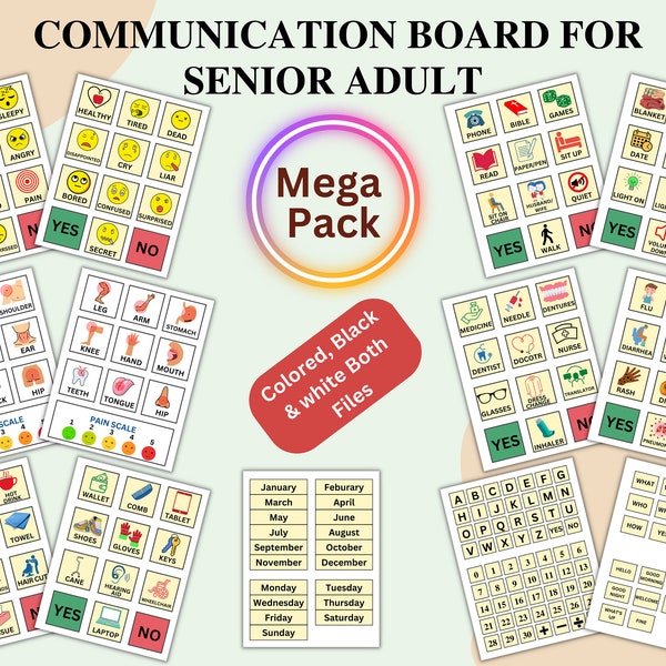 Adult Aphasia Communication Board - Etsy