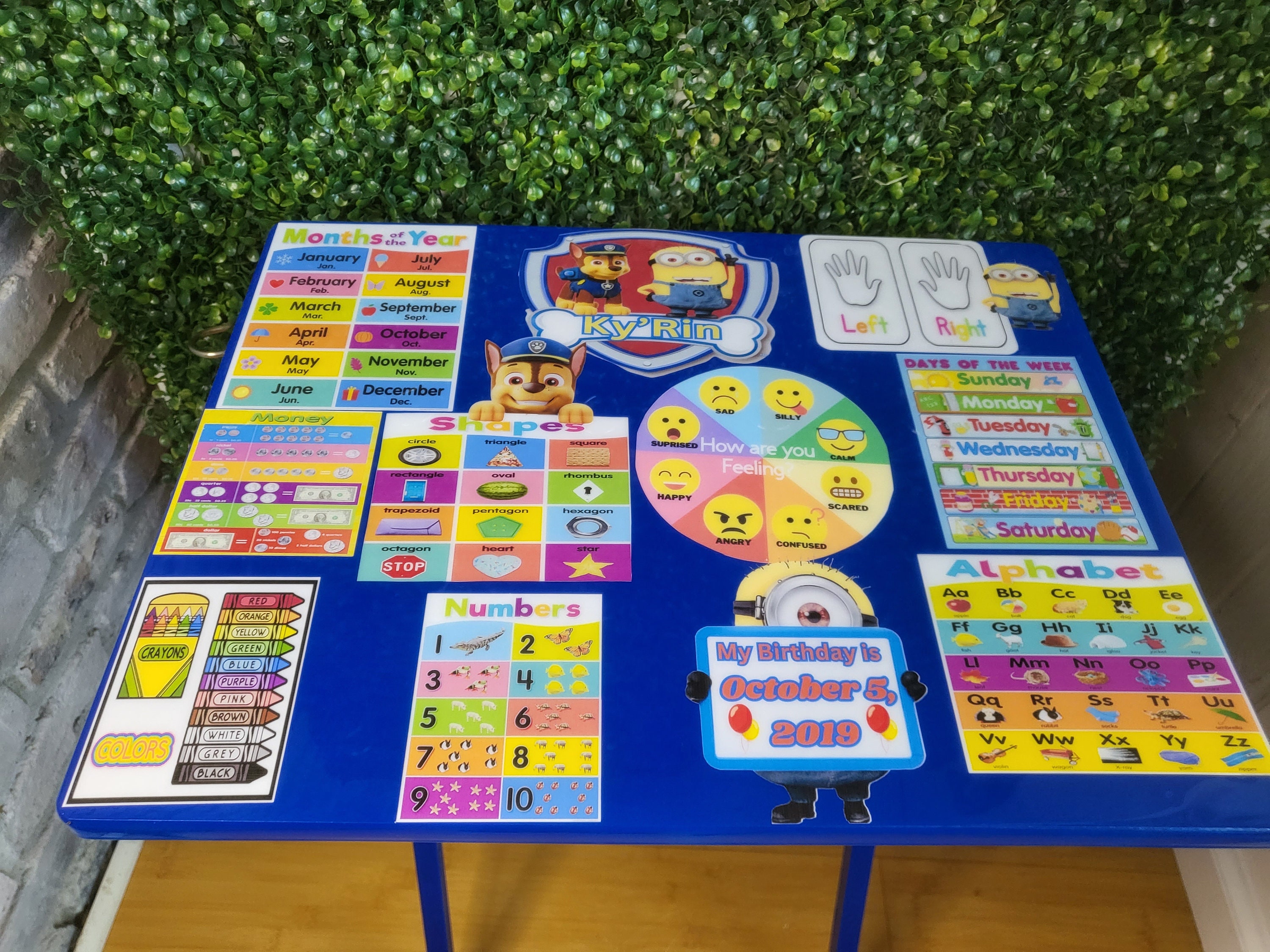 Customized Learning Table - Etsy