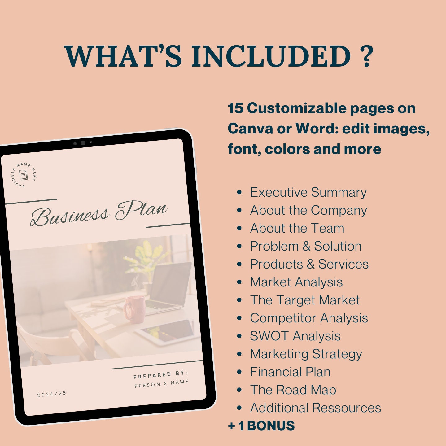 Business Plan Canva Template, Strategic Planning Tool, Startup Guide ...