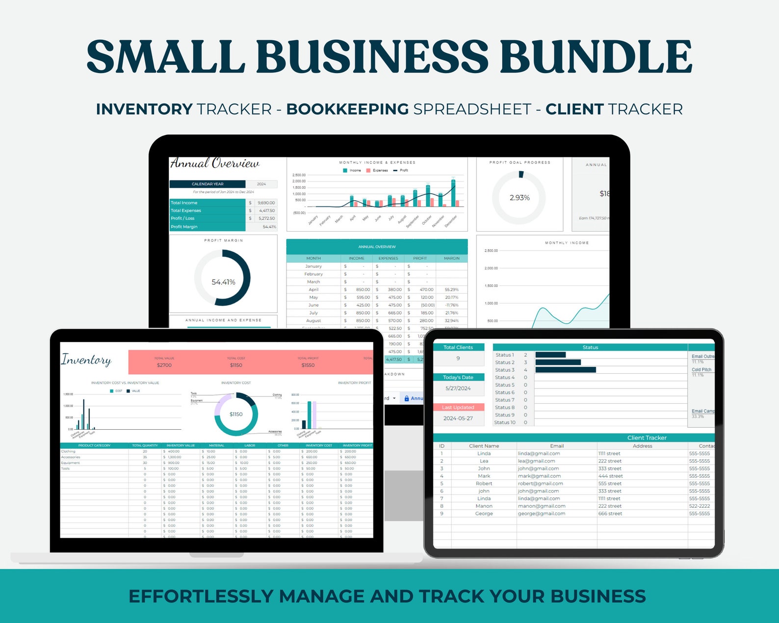 Small Business Spreadsheets, Inventory Tracker, Bookkeeping Spreadsheet ...