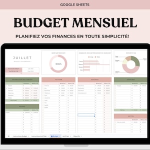 Budget Mensuel Français, Monthly Budget Planner Français, Monthly ...