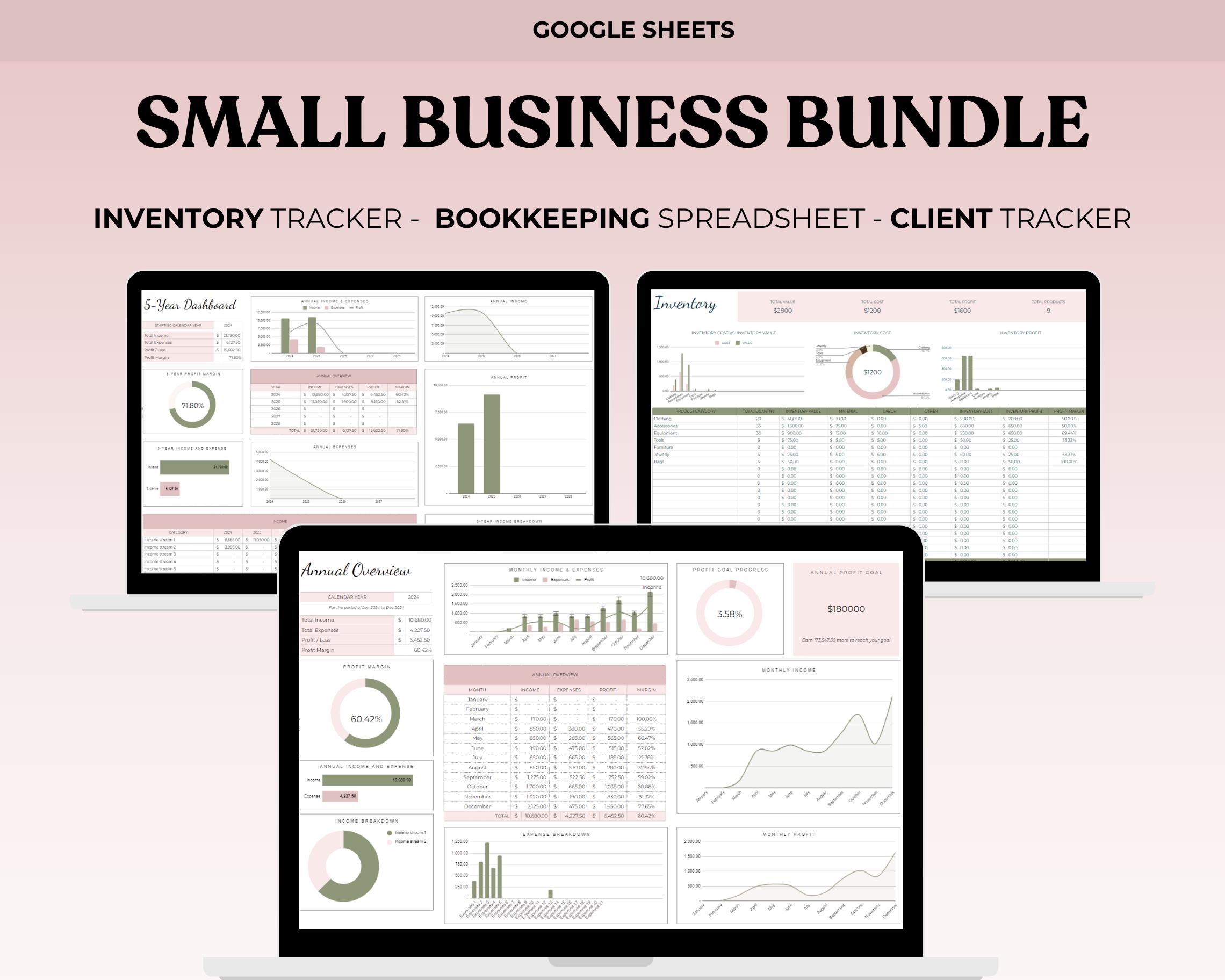 Small Business Spreadsheets Template, Inventory Tracker Spreadsheet ...