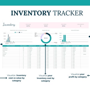 Inventory Tracker Spreadsheet, Small Business Inventory Template ...