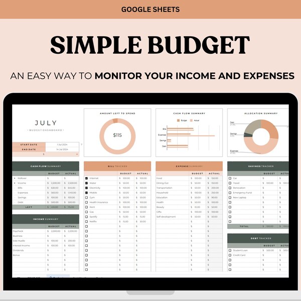 Budget Mensuel Français, Budget Planner Français, Monthly Budget ...