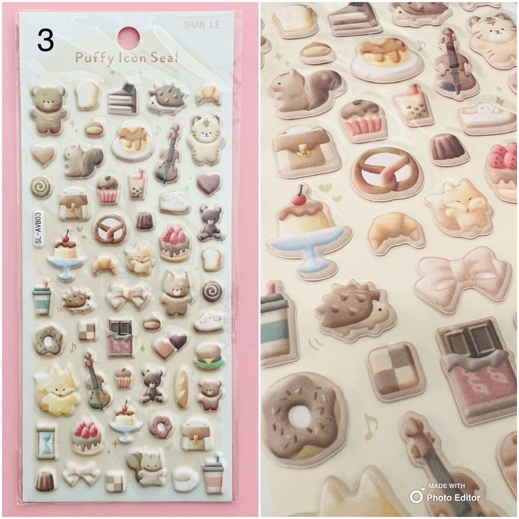 3D Puffy Sticker Sheet, Deco Stickers, Kawaii Stickers - Etsy